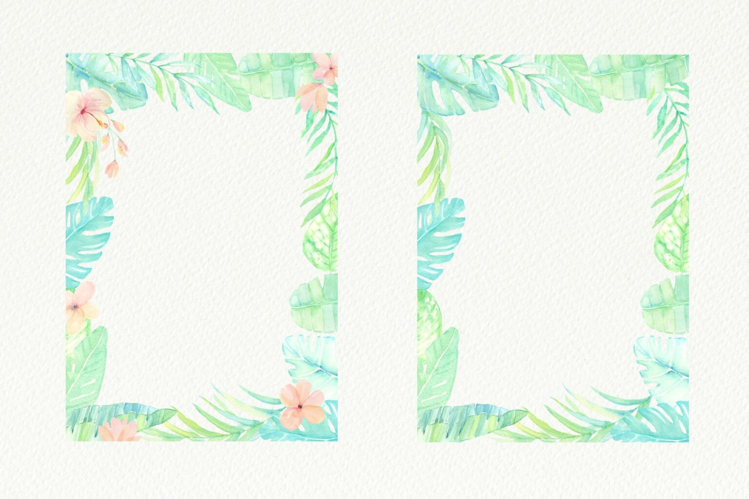 Bahama Beach Tropical Frames Clipart – MasterBundles