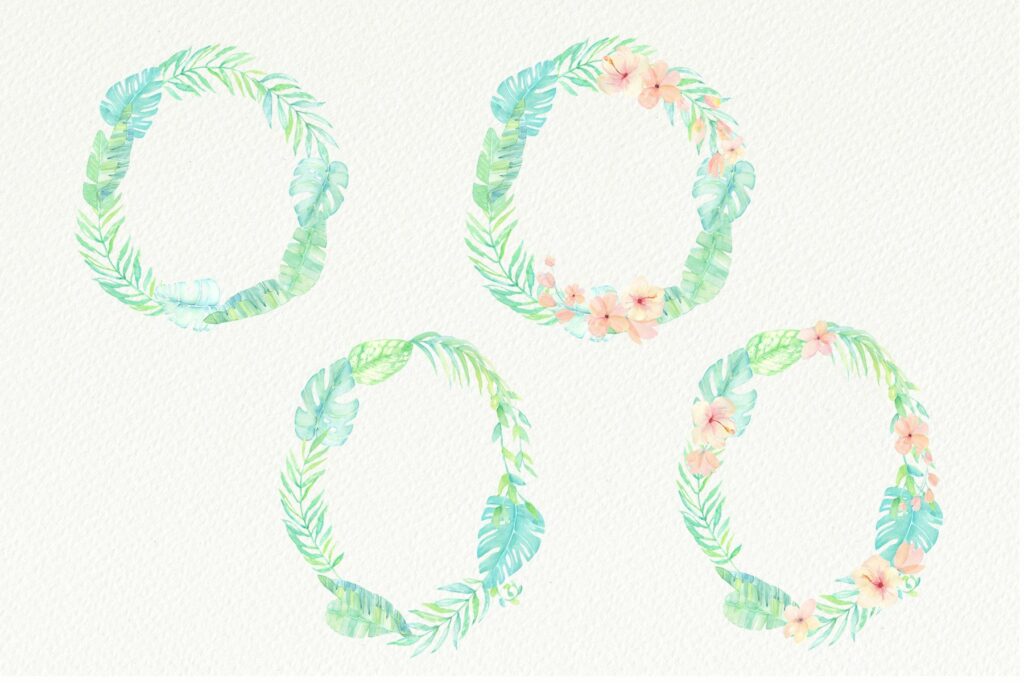 Bahama Beach Tropical Frames Clipart – MasterBundles