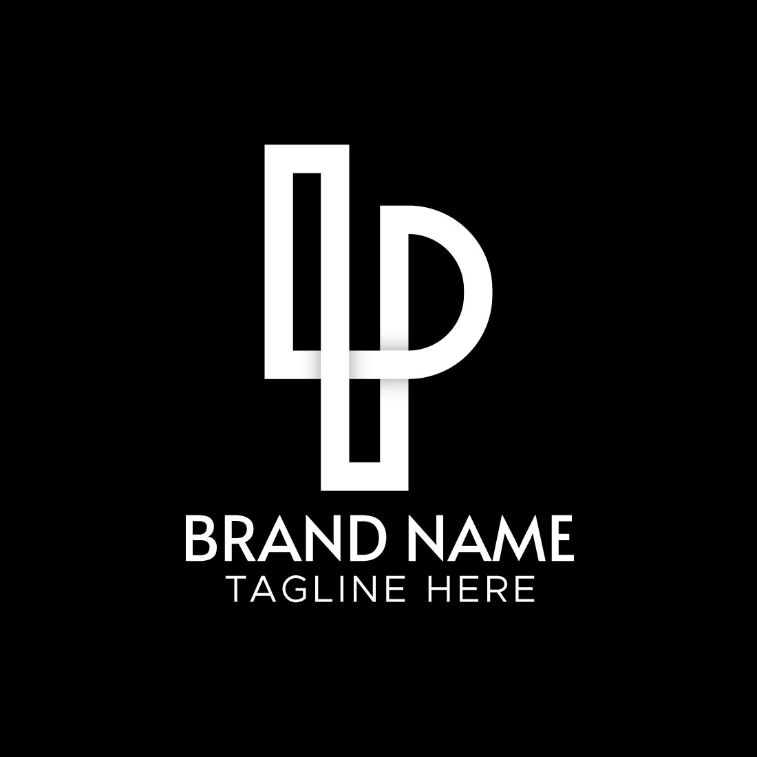 LP logo monogram style design template Vector - MasterBundles