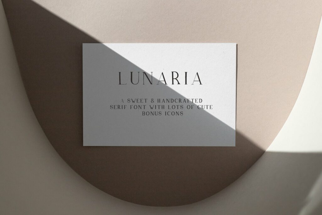 Lunaria - Handmade Serif Font – MasterBundles