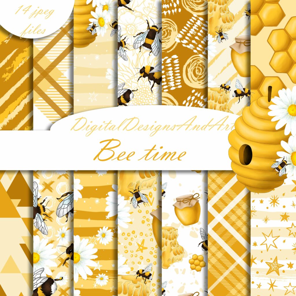Bee digital paper – MasterBundles