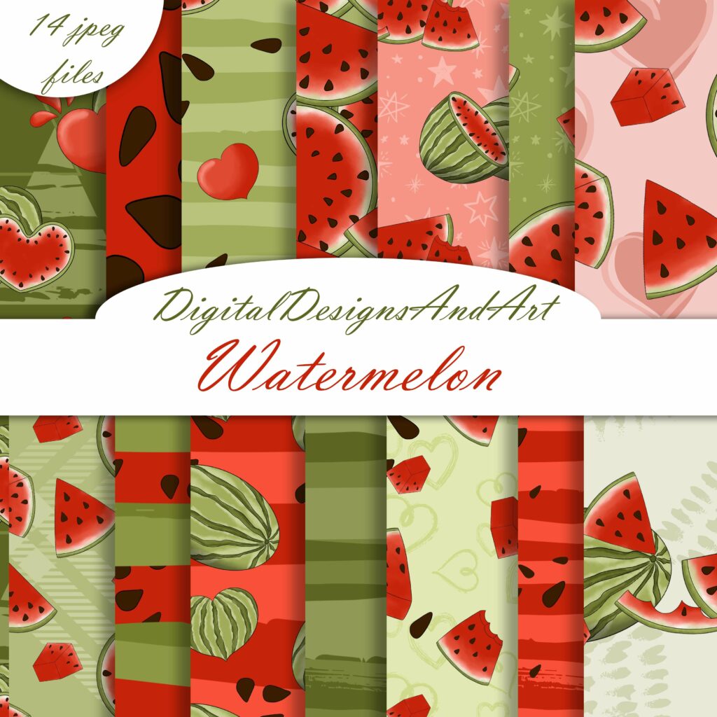 Watermelon pattern – MasterBundles