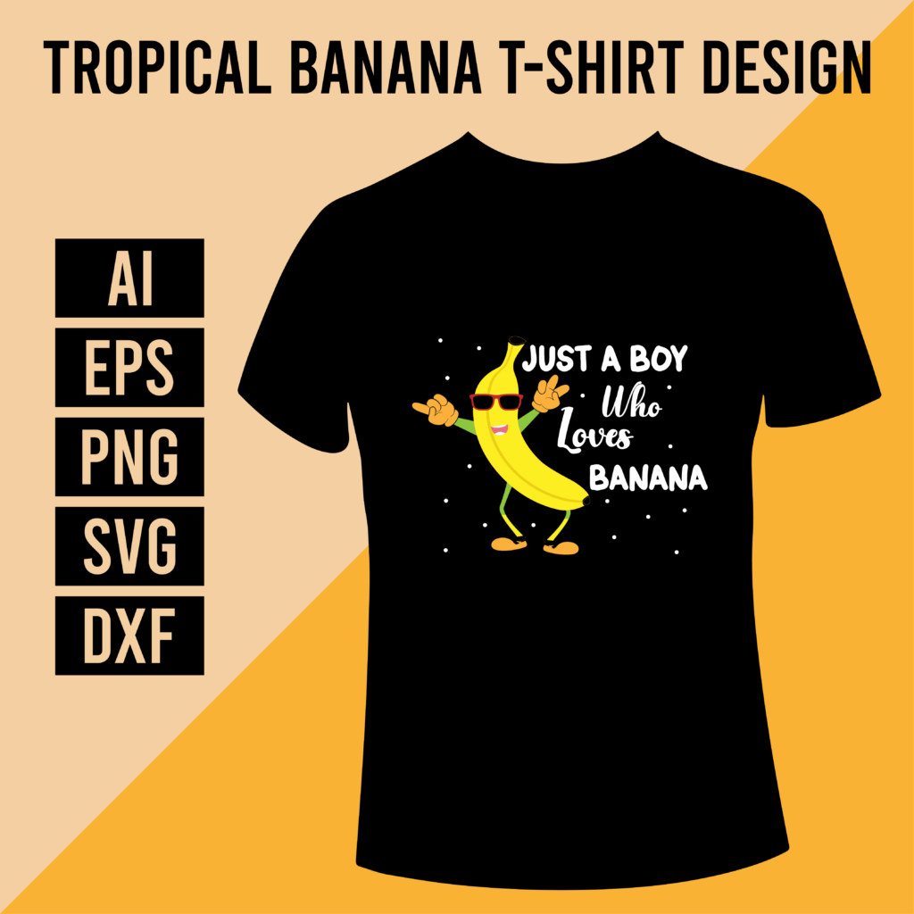 Tropical Banana T-Shirt Design - MasterBundles