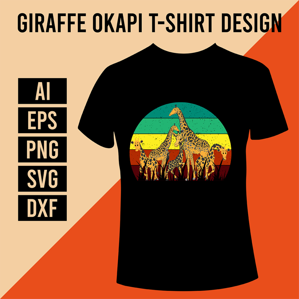Giraffe Okapi T-Shirt Design - MasterBundles