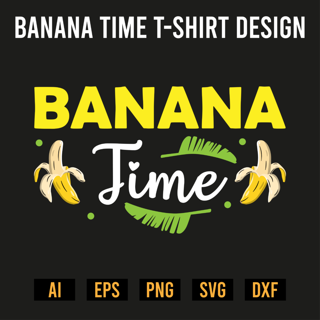 Banana Time T-Shirt Design - MasterBundles