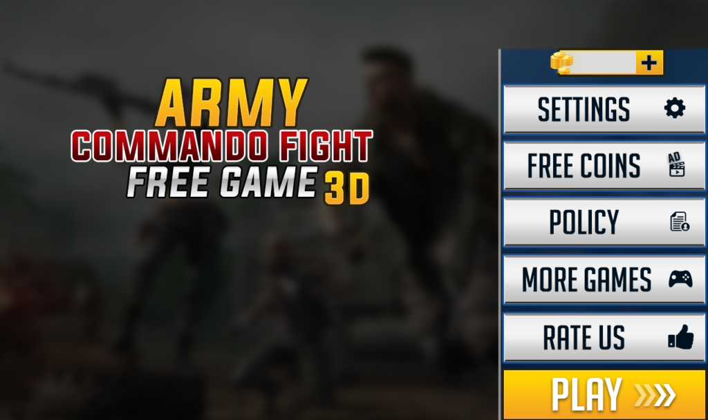 Army Commando Fight game UI Editable Template - MasterBundles