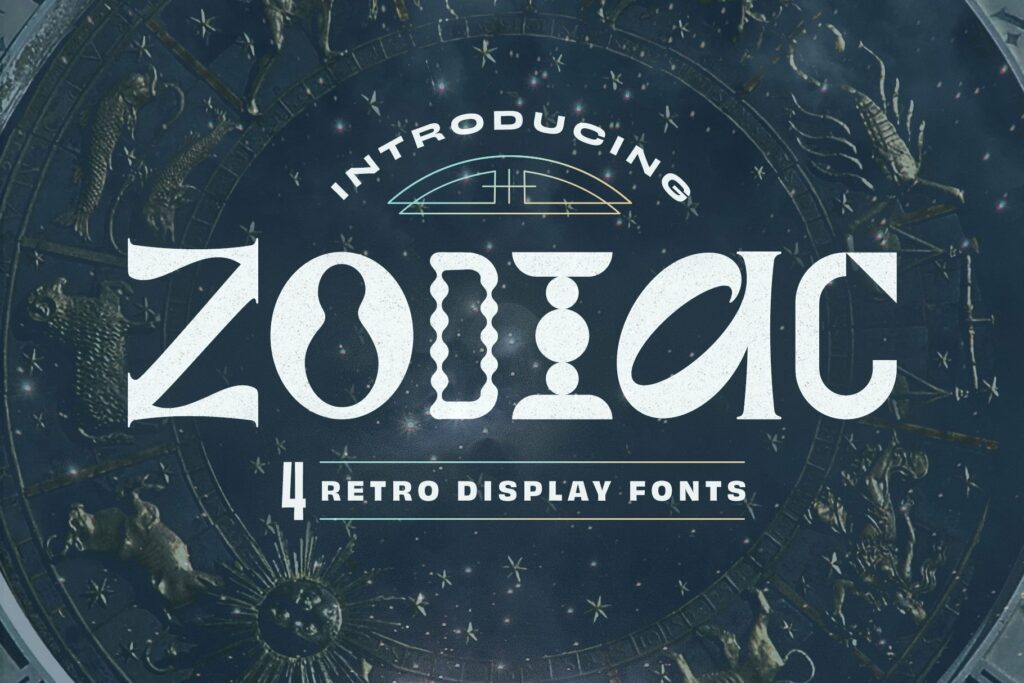 Zodiac - 4 Retro Display Fonts – MasterBundles