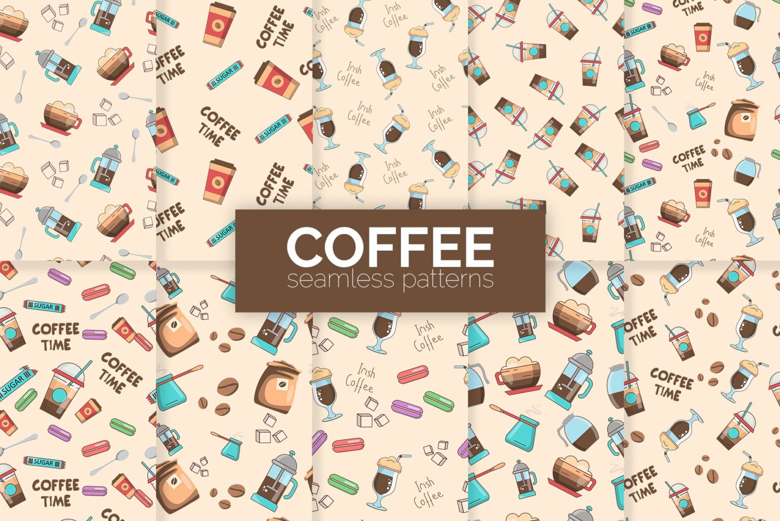 Coffee Seamless Patterns – MasterBundles
