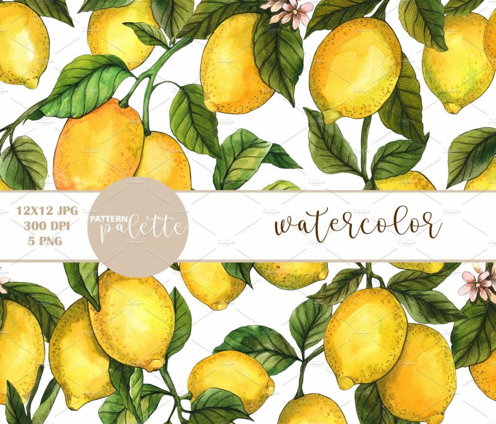 Watercolor Lemons Collection – MasterBundles