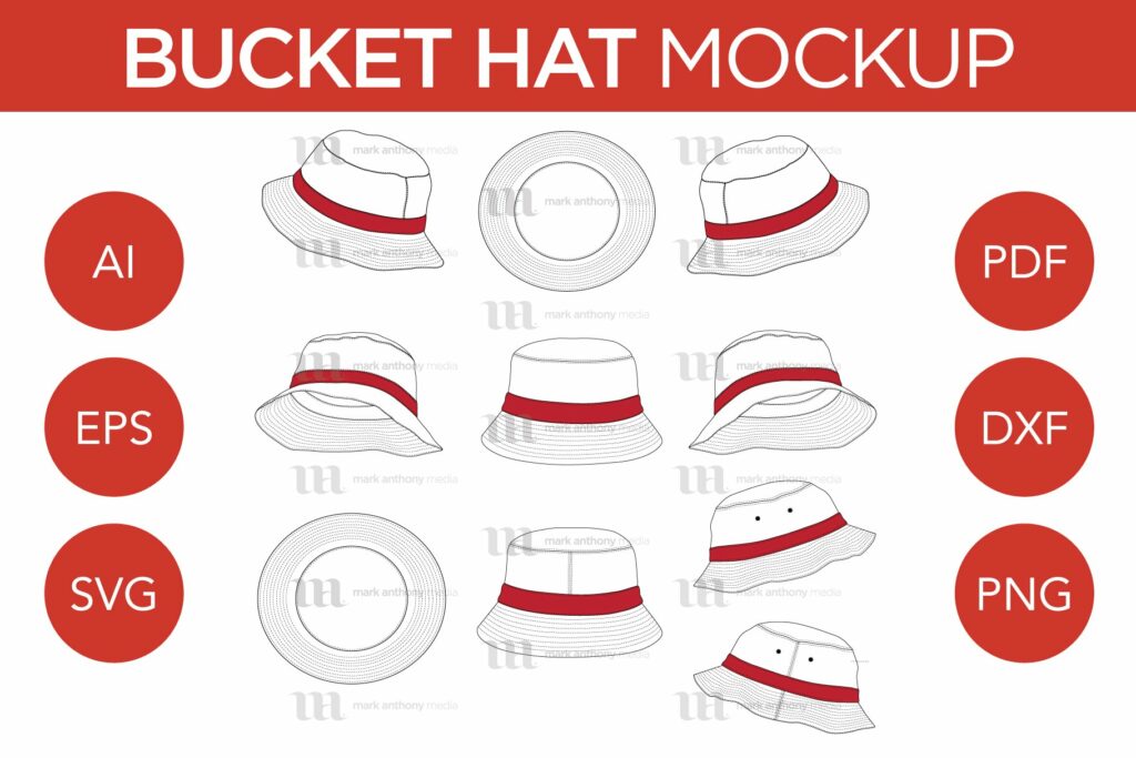 Bucket Hats - Vector Template Mockup – MasterBundles