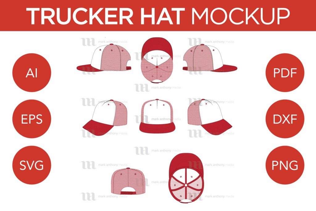 Trucker Hat - Vector Template Mockup – MasterBundles