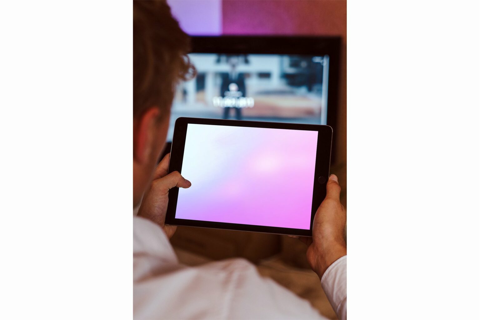 Person Holding iPad Mockup Bundle – MasterBundles