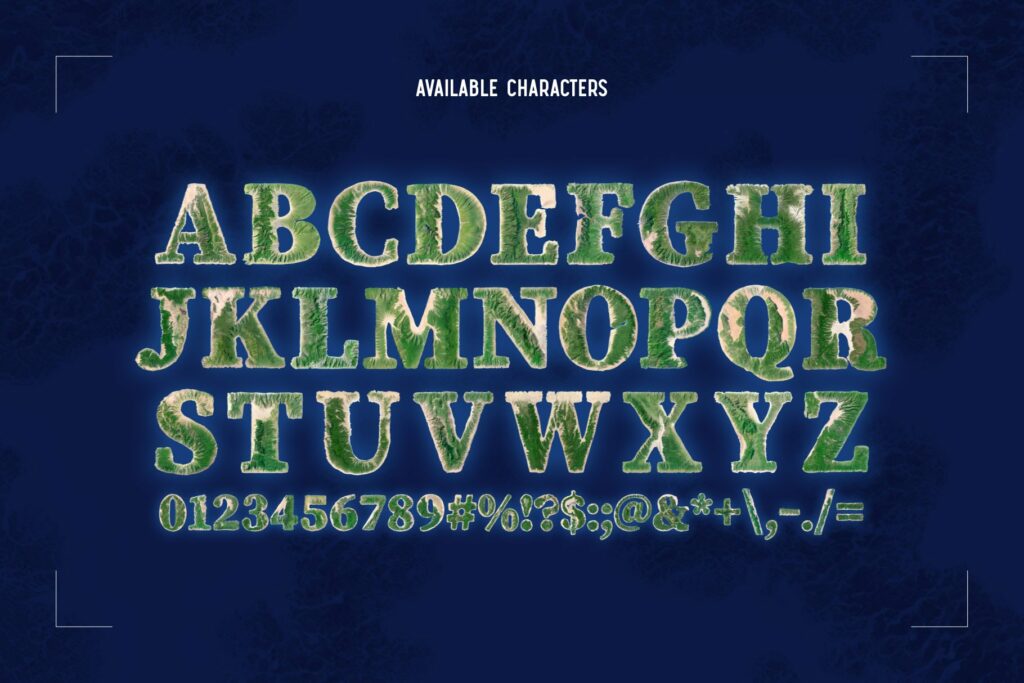 Island Map - Color Bitmap Font – MasterBundles