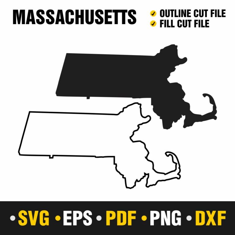 Massachusetts SVG, PNG, PDF, EPS & DXF - MasterBundles