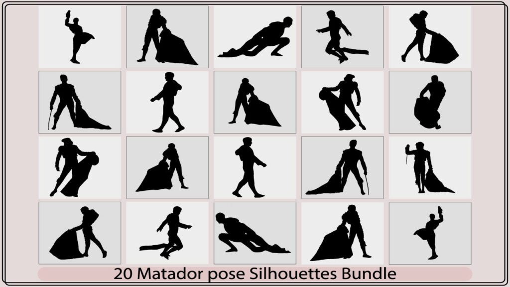 silhouette of matador and bull,bullfighter matador illustration and ...