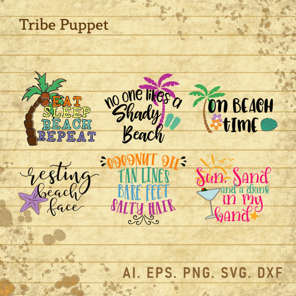 Beach Typography - MasterBundles