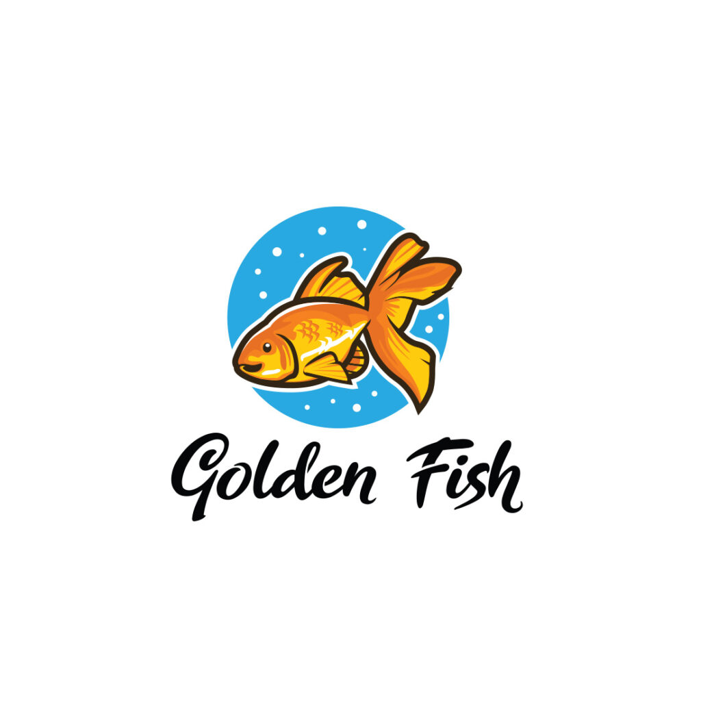 Golden Fish Logo - MasterBundles