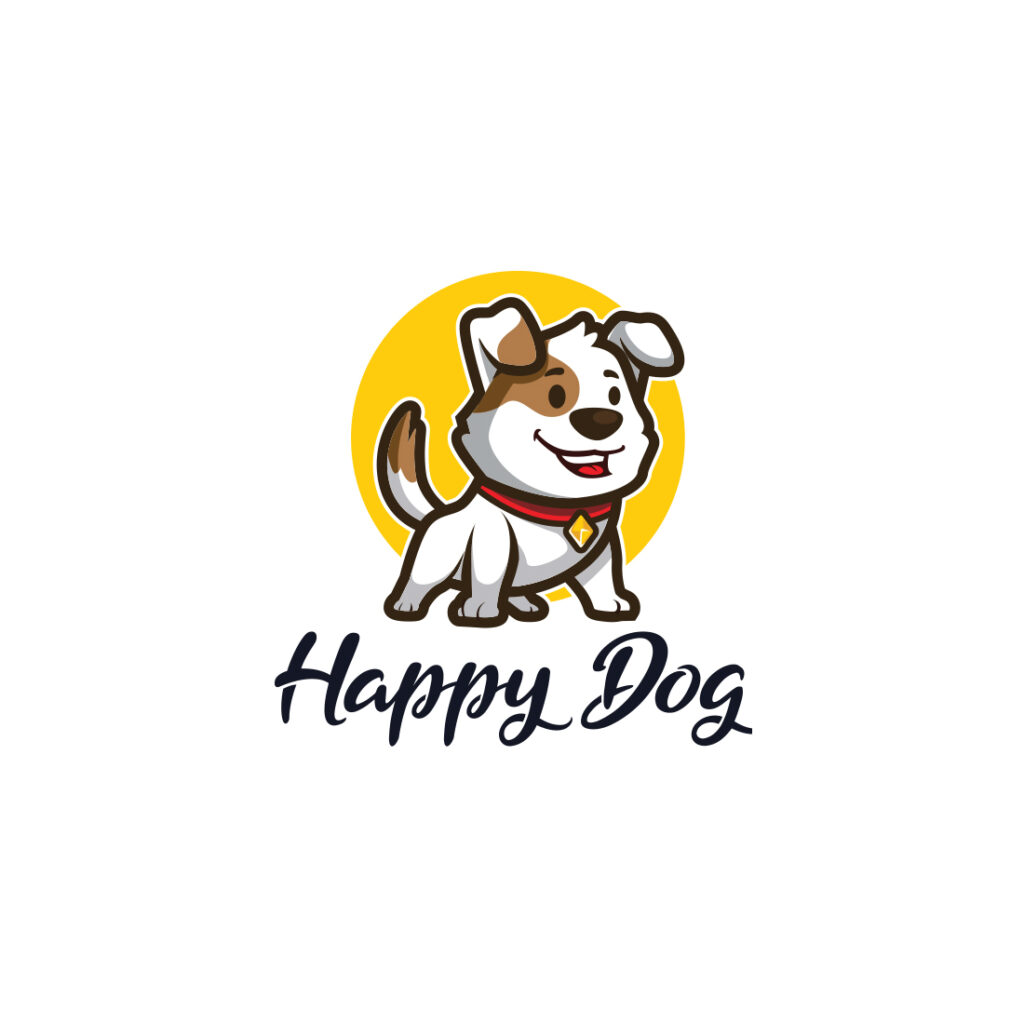 Happy Dog Logo Design - MasterBundles