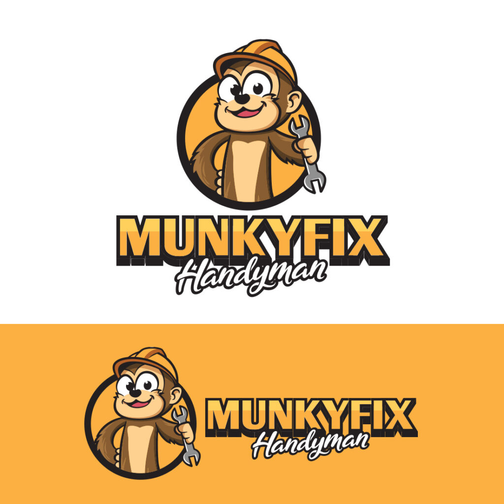 Monkey Handyman Logo - MasterBundles