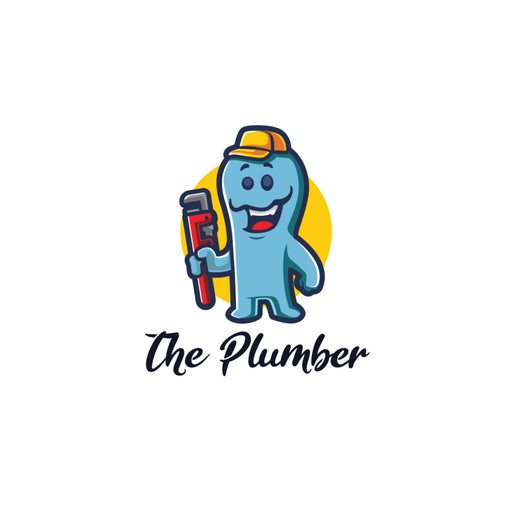 Monster Plumber Mascot Logo Design - MasterBundles