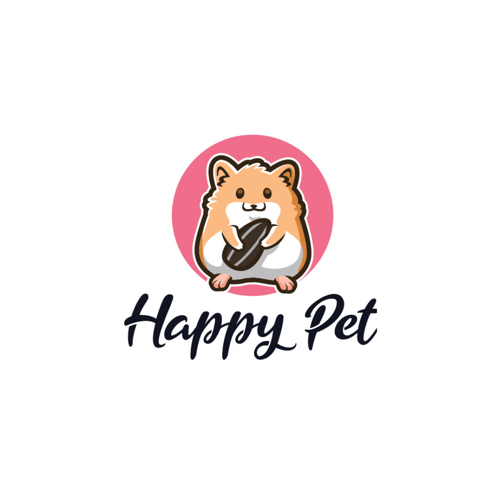 Cartoon Hamster Mascot Logo - MasterBundles