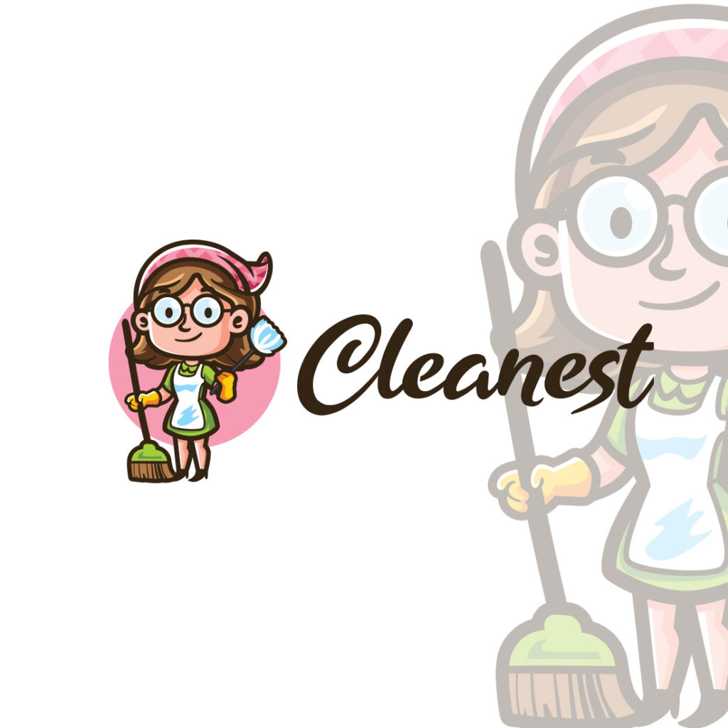 Maid V3 Character Mascot Logo Design - MasterBundles