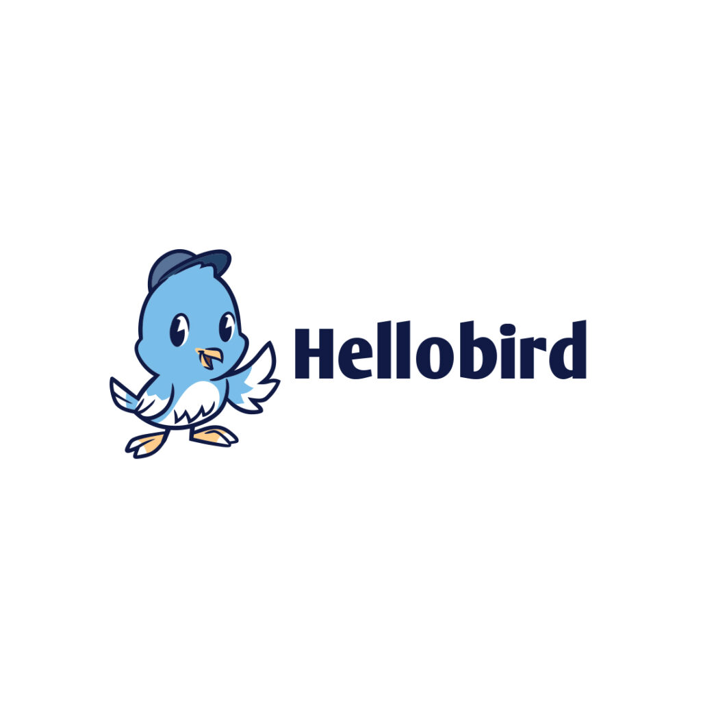 Hello Bird Cartoon Mascot Logo - MasterBundles