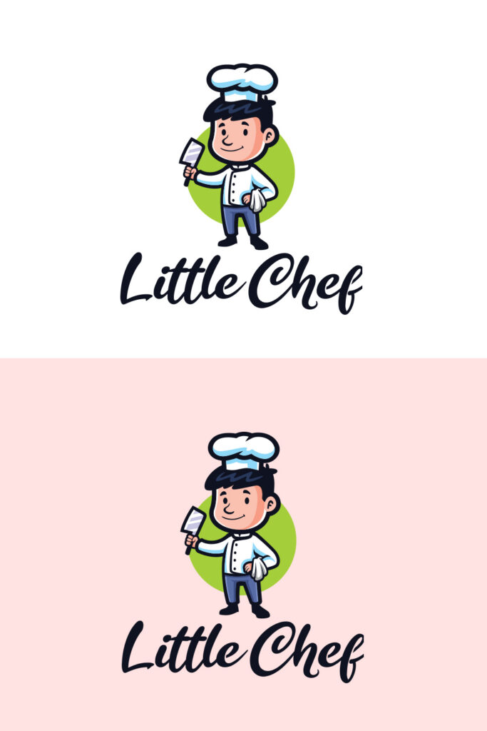 Little Chef Character LogoDesign - MasterBundles