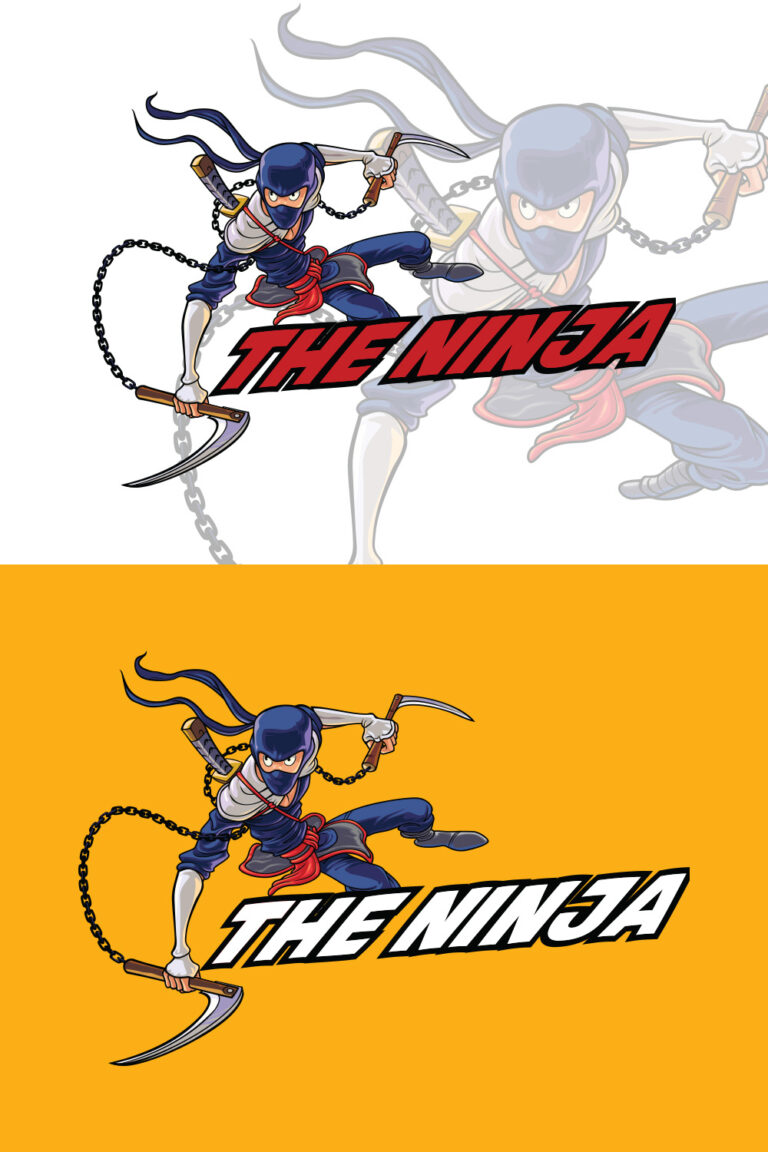 Ninja Master Weapon Esport Logo Design - MasterBundles