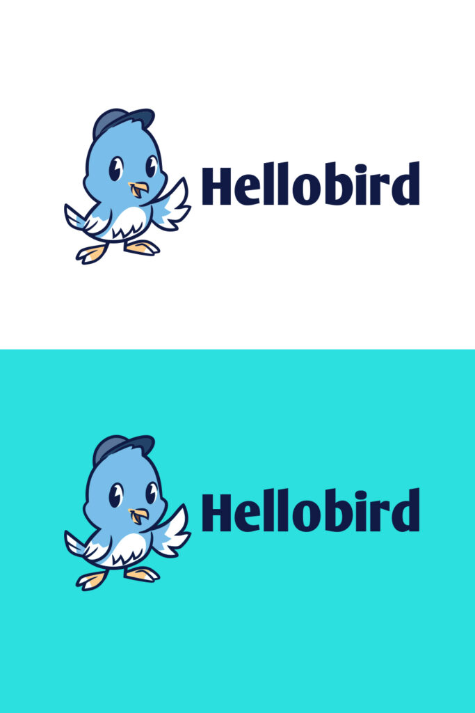 Hello Bird Cartoon Mascot Logo - MasterBundles