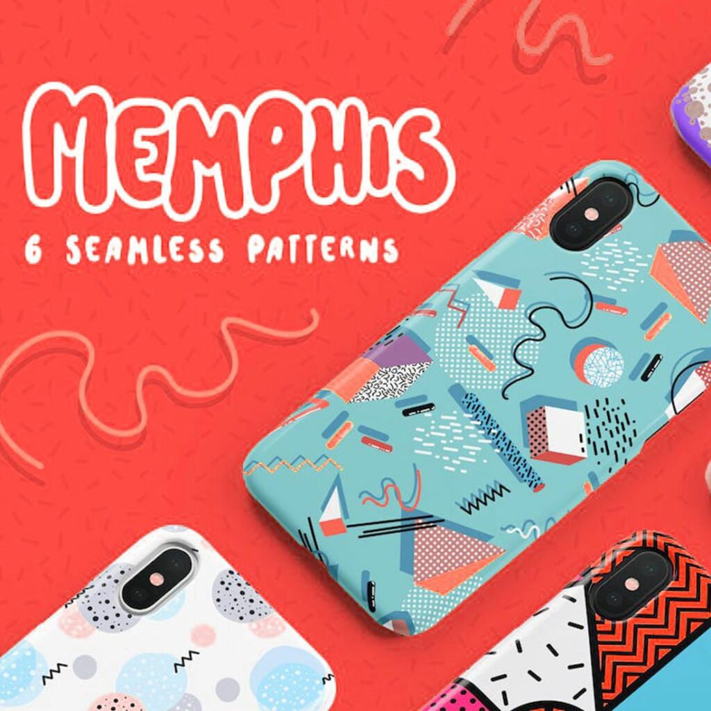 Memphis Seamless Patterns Collection - MasterBundles