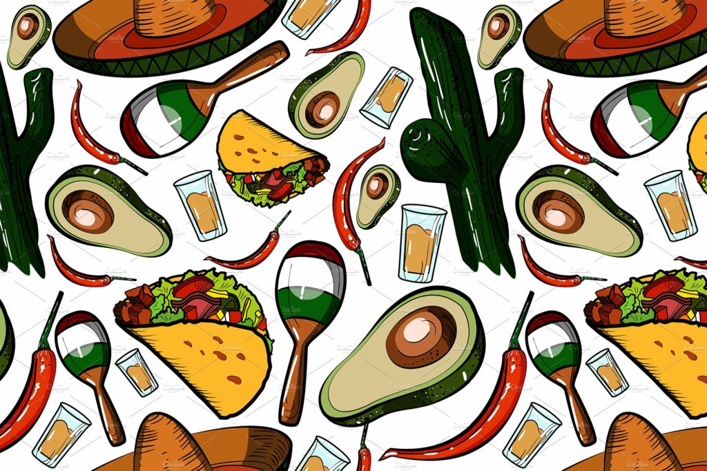 Hand drawn Mexico pattern – MasterBundles