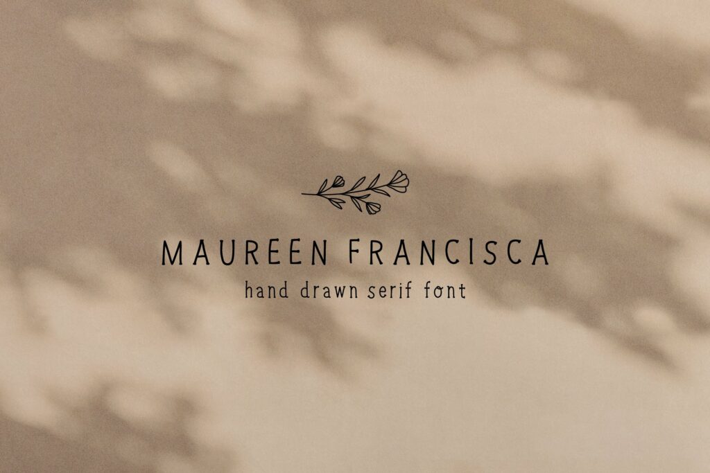 Hand Drawn Serif Font + Illustration – MasterBundles