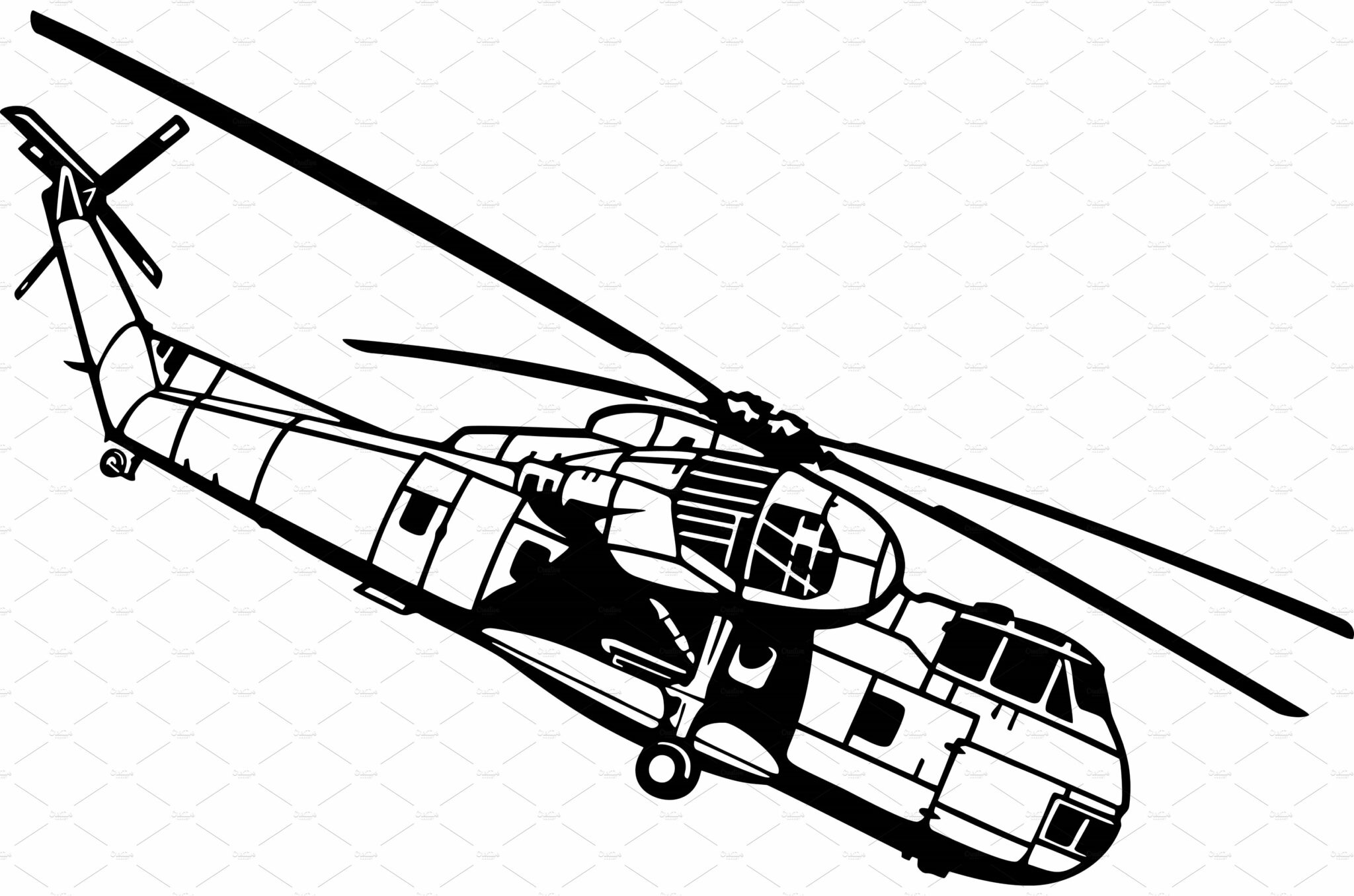 Military Helicopter detailed – MasterBundles