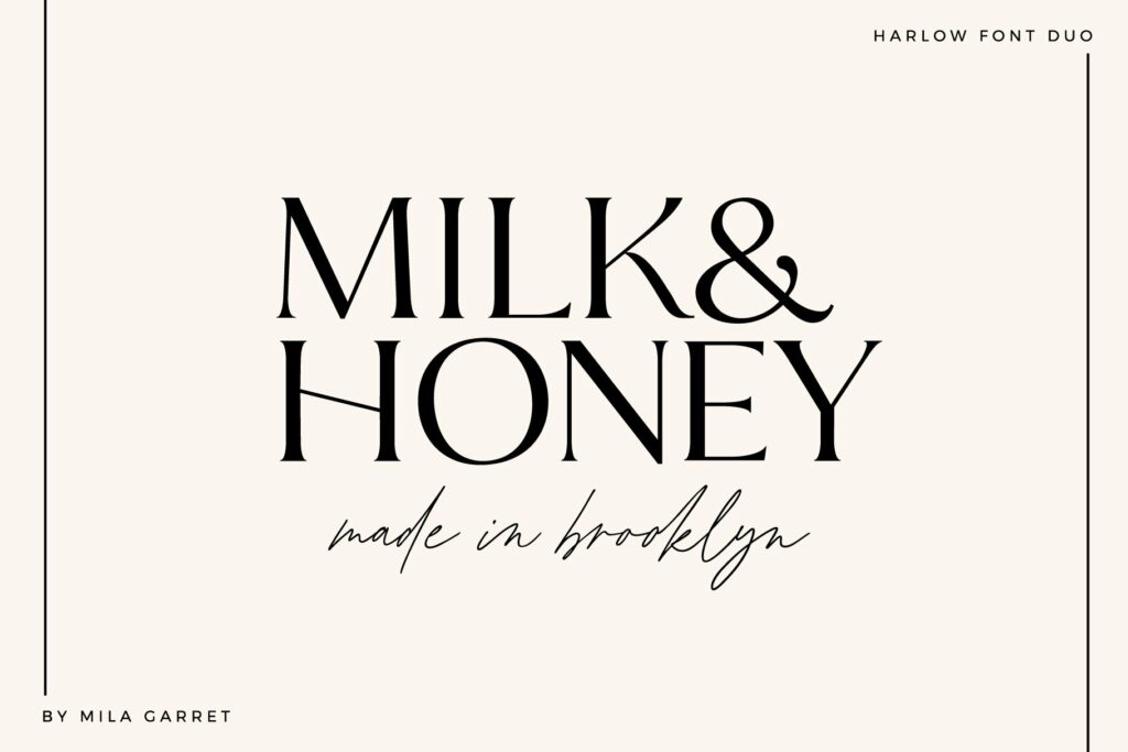 Harlow Serif Script Modern Font Duo – MasterBundles