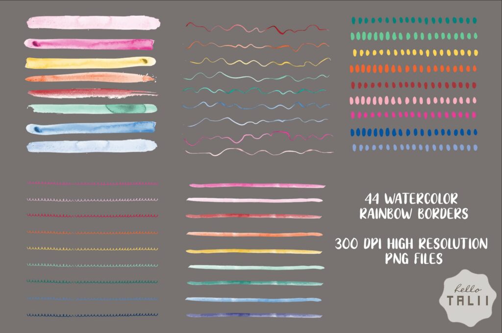 WATERCOLOR RAINBOWS BUNDLE – MasterBundles