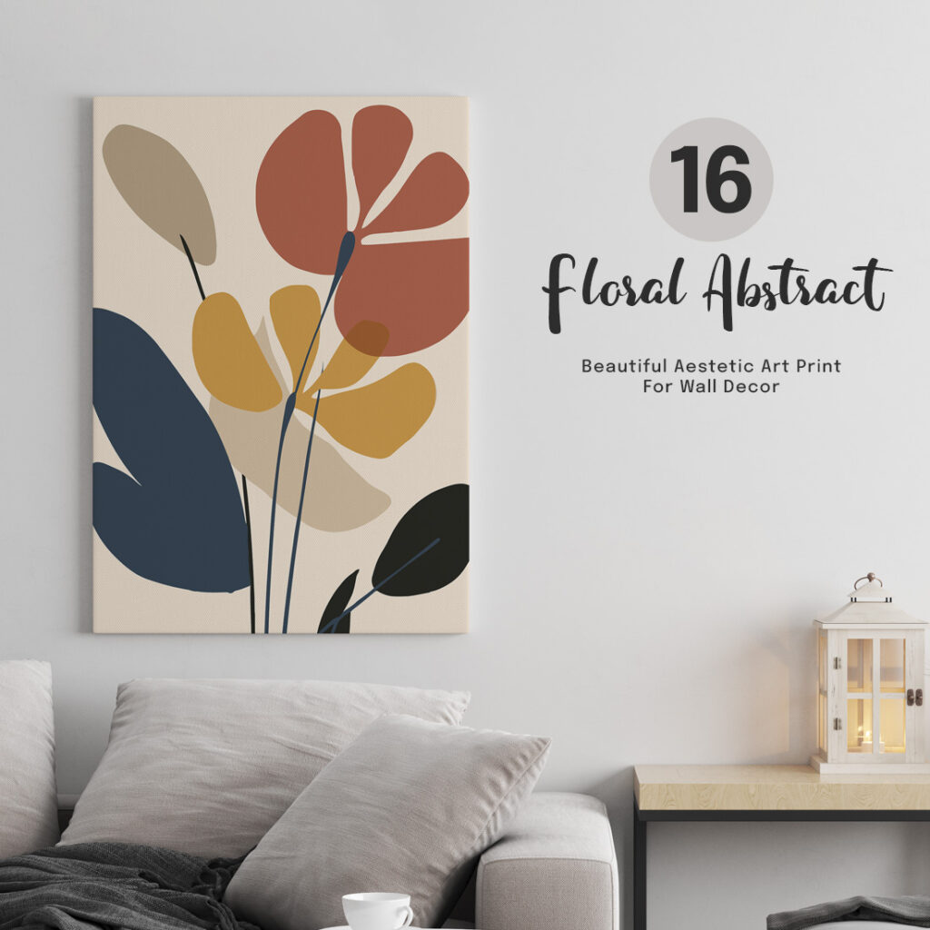 Blooming Floral Abstract Art Print - MasterBundles