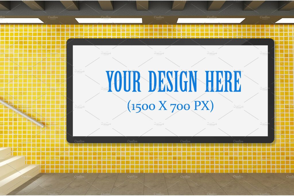 Subway Billboard advertising mockups – MasterBundles