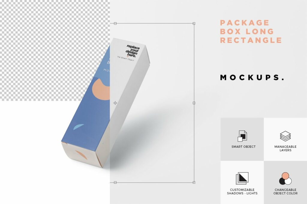 Package Box Mock-Up - Long Rectangle – MasterBundles