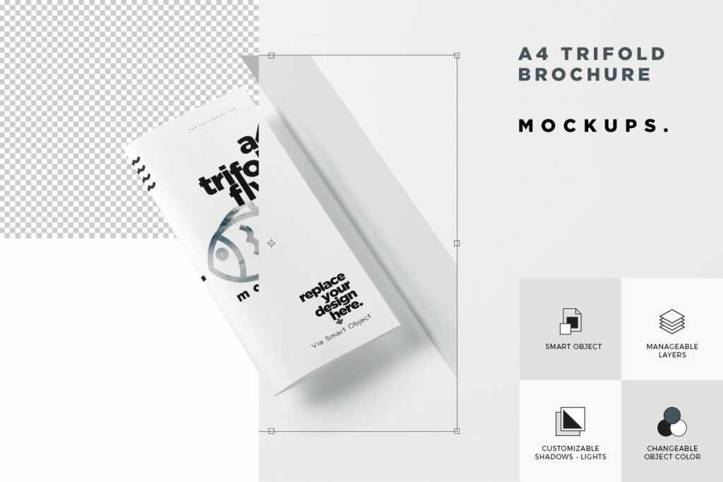 A4 Tri Fold Brochure Mockups – MasterBundles