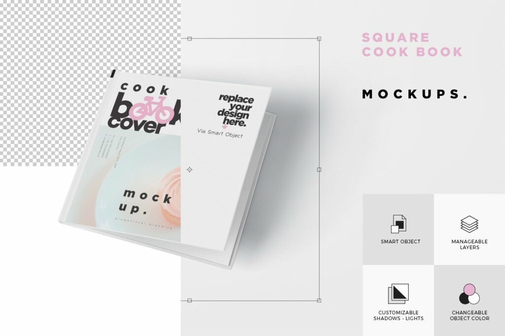 Square Hardcover Book Cover Mockups – MasterBundles