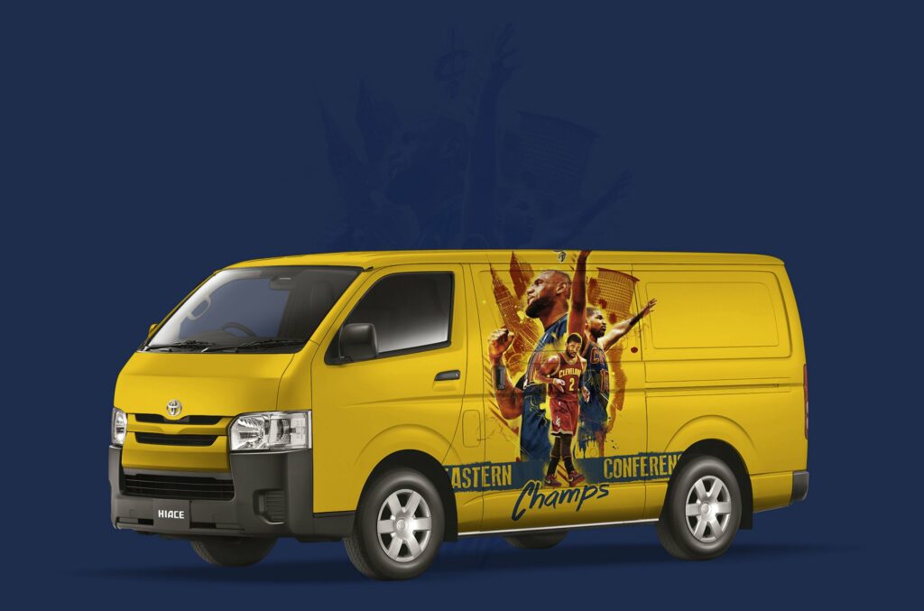 4K Work Van Toyota HiAce PSD Mockup – MasterBundles