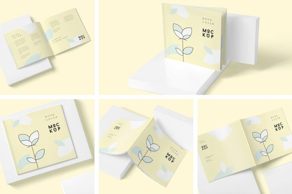 Slim Square Book Cover Mockups – MasterBundles