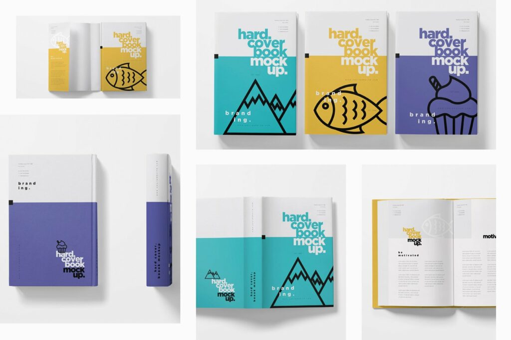 Dust Cover & Hardcover Book Mockups – MasterBundles