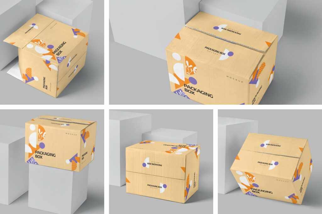 Cardboard Packaging Box Mockups – MasterBundles