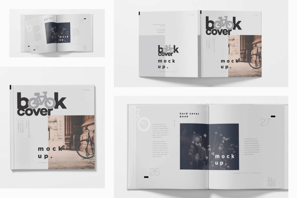 Square Hardcover Book Mockups – MasterBundles