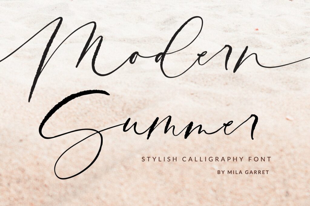Modern Summer Calligraphy Logo Font – MasterBundles