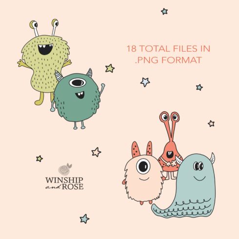 Monsters Clip Art Set - Kids Monster – MasterBundles