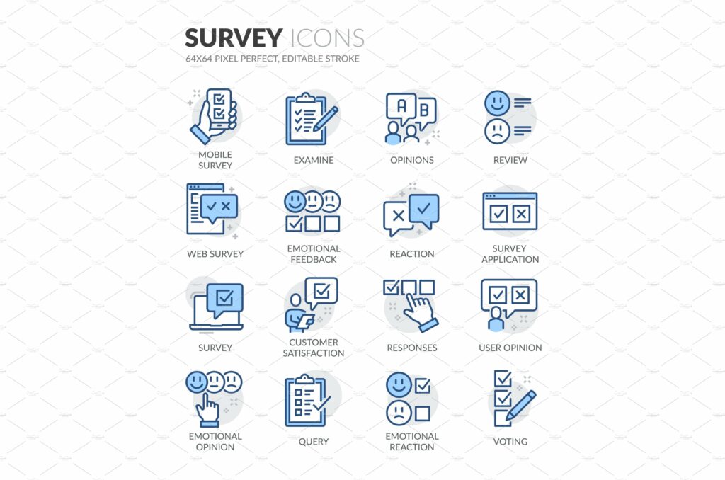 Line Survey Icons – MasterBundles