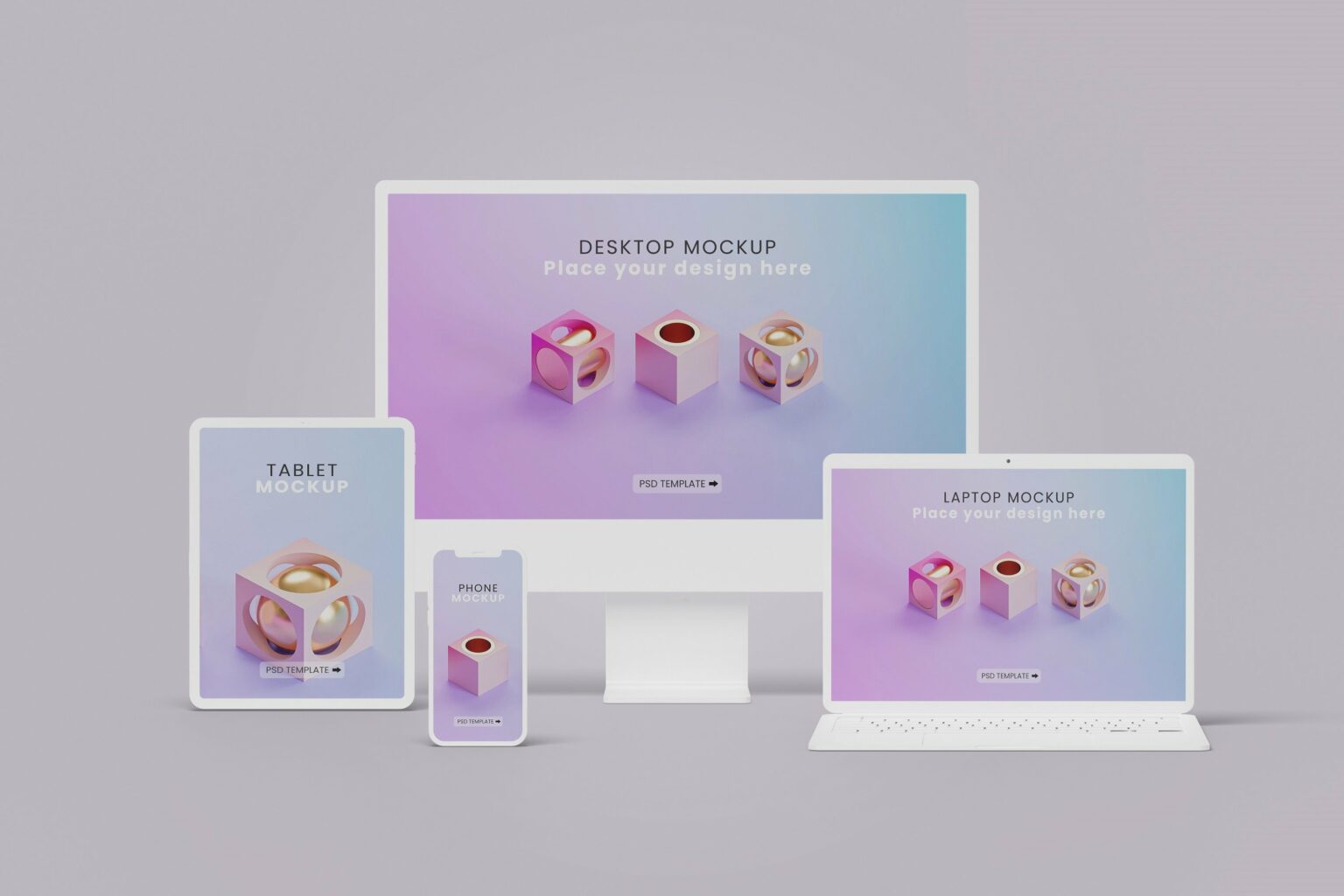 Multi Device Clay Mockup Set – MasterBundles